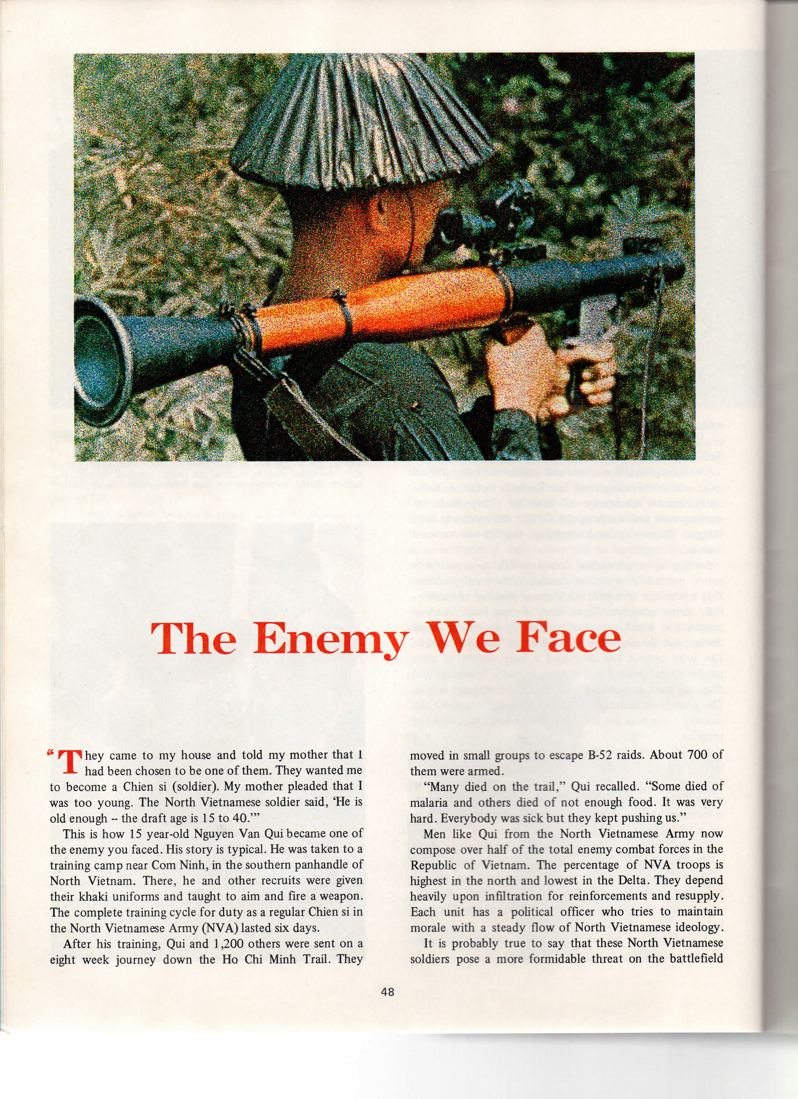 Tour 365 – The Enemy We Face – RUCKSACK GRUNT – A Vietnam Veteran's Memoir